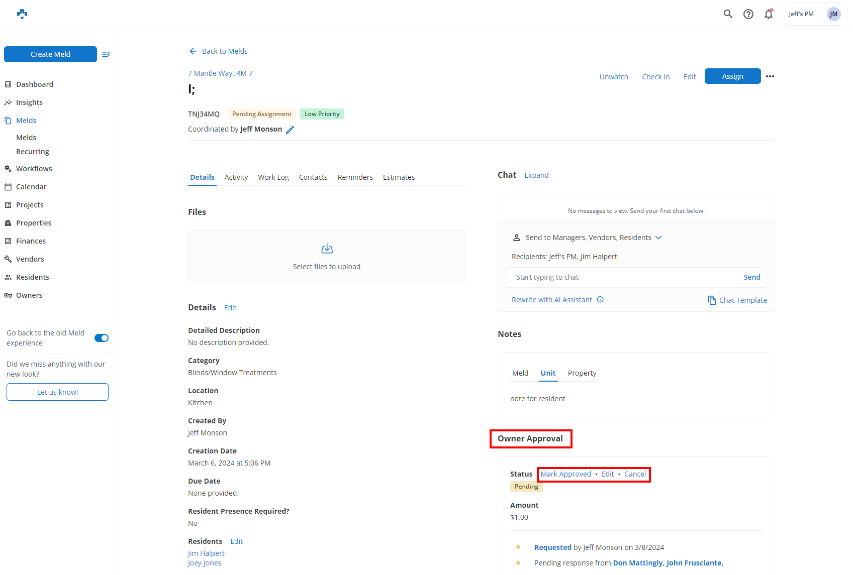 Requesting Owner Approvals – Help Center