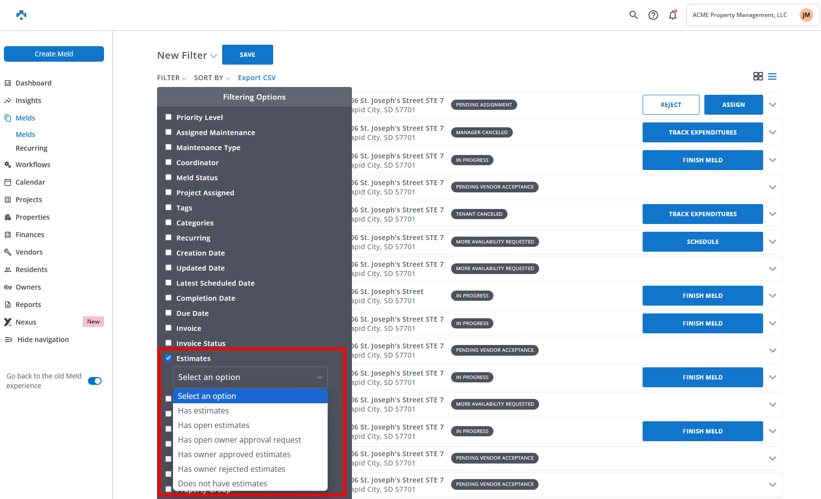 Estimates Overview - Manager – Help Center