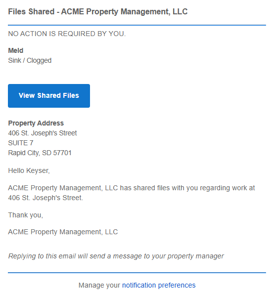 Notifications Received - Owner – Help Center