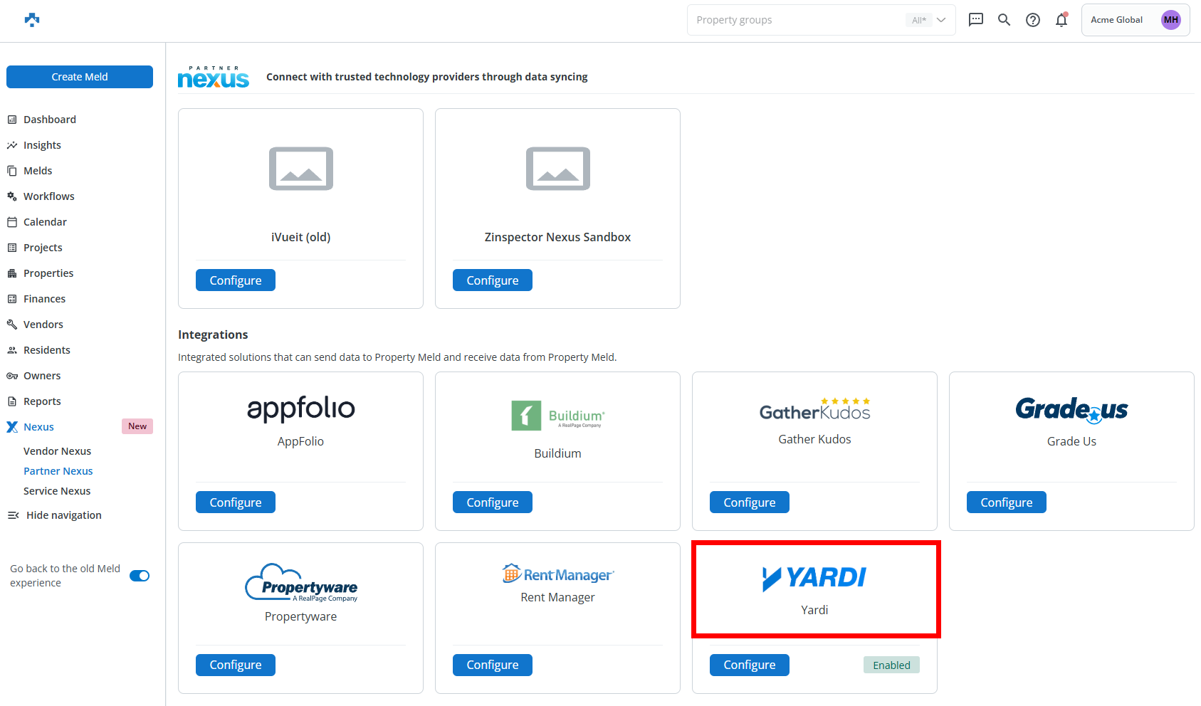 Integration Settings - Yardi – Help Center