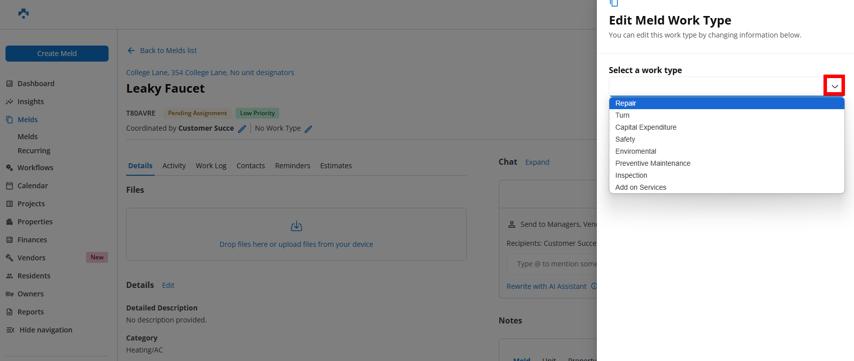 Meld Work Types – Help Center