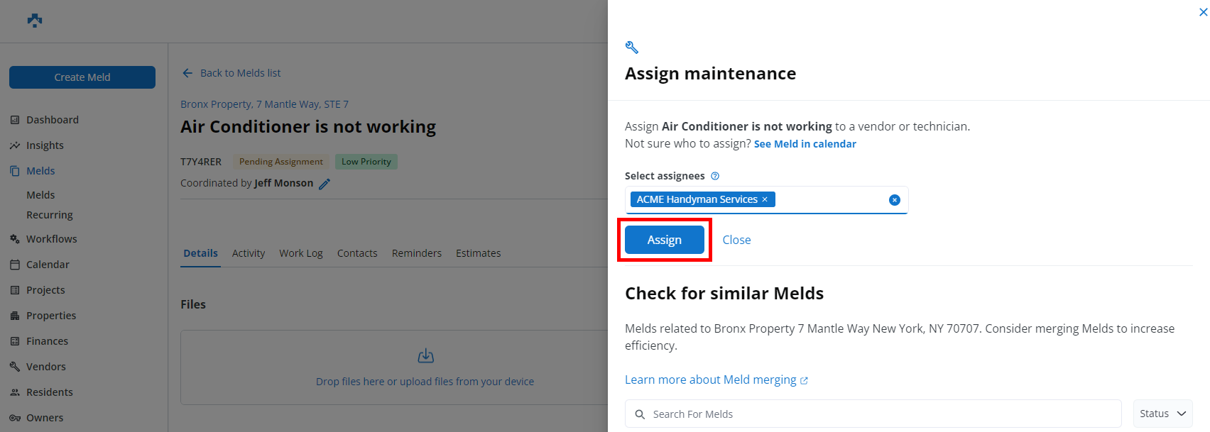 How to Assign or Reassign a Meld – Help Center